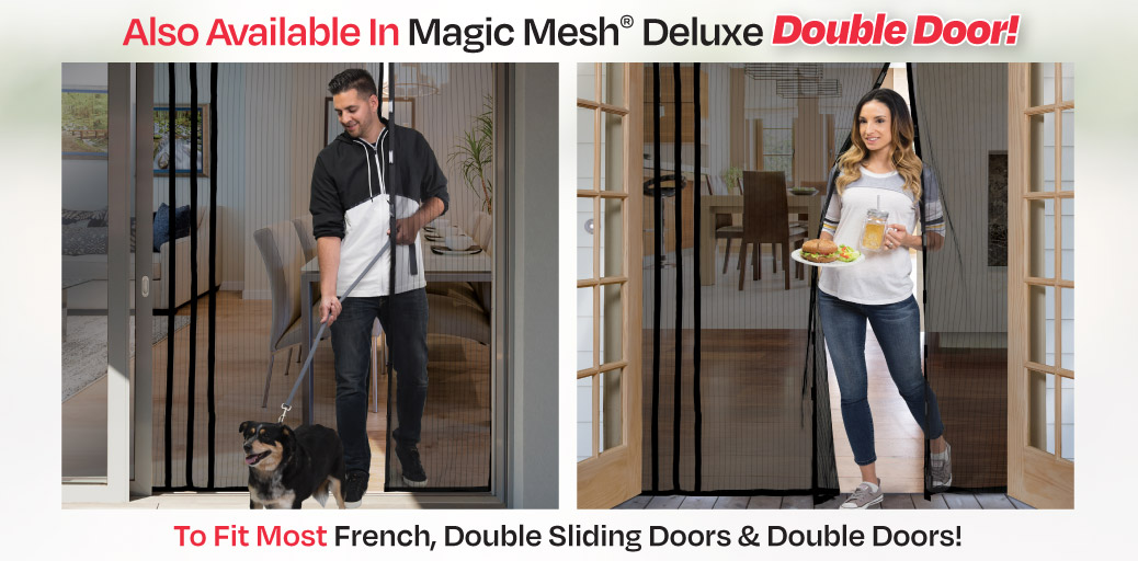 Magic Mesh® Deluxe Hands-Free Screen Door | Mesh Door Screen with Self ...