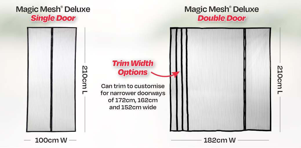 Magic Mesh® Deluxe Hands-Free Screen Door | Mesh Door Screen with Self ...