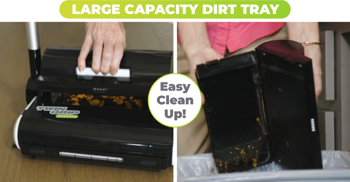 Twin Grip Sweeper | Motorised Sweeper With 2 Adjustable Handles