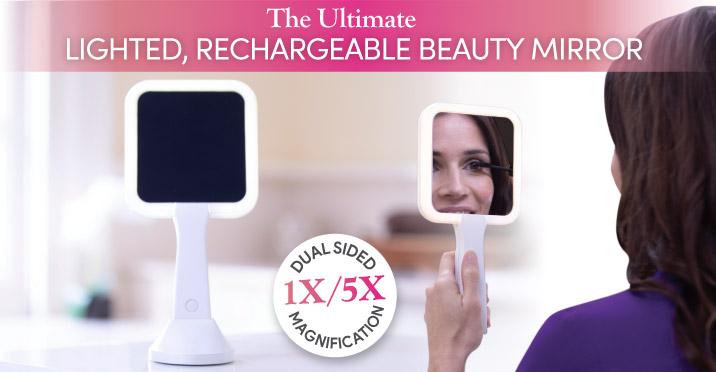 Go Bella Mirror | Cordless, Rechargeable Lighted Beauty Mirror